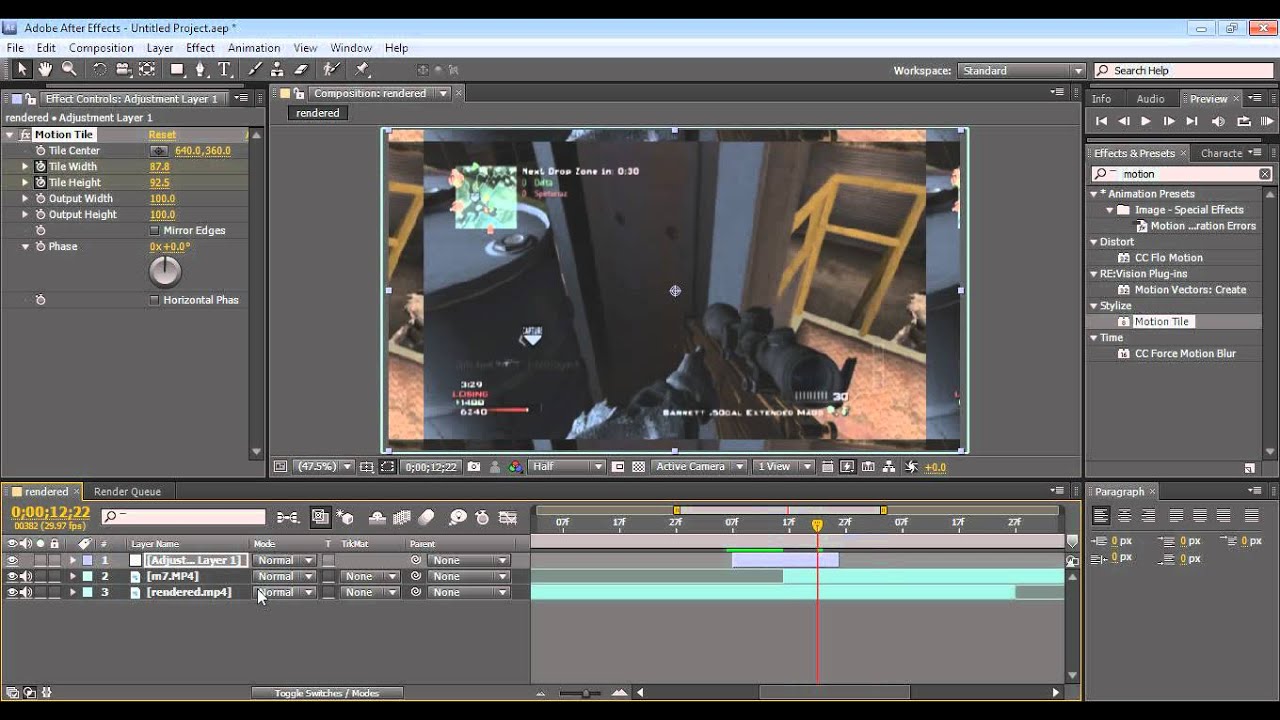 How to do motion tile transition - YouTube