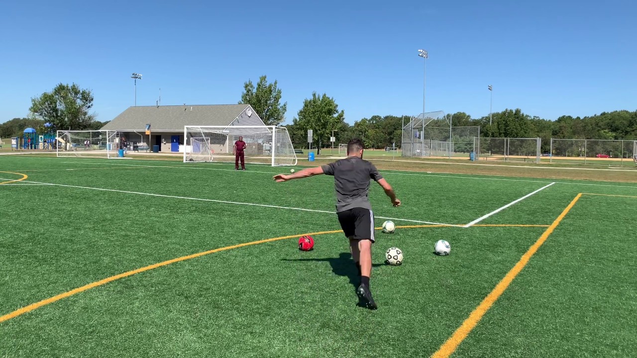 Free Kick Curve Shots Practice | 9-21-2019 - YouTube