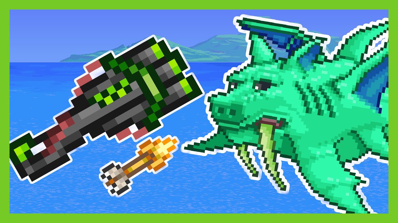 Terraria - Master Mode Duke Fishron (Bow kill) - YouTube