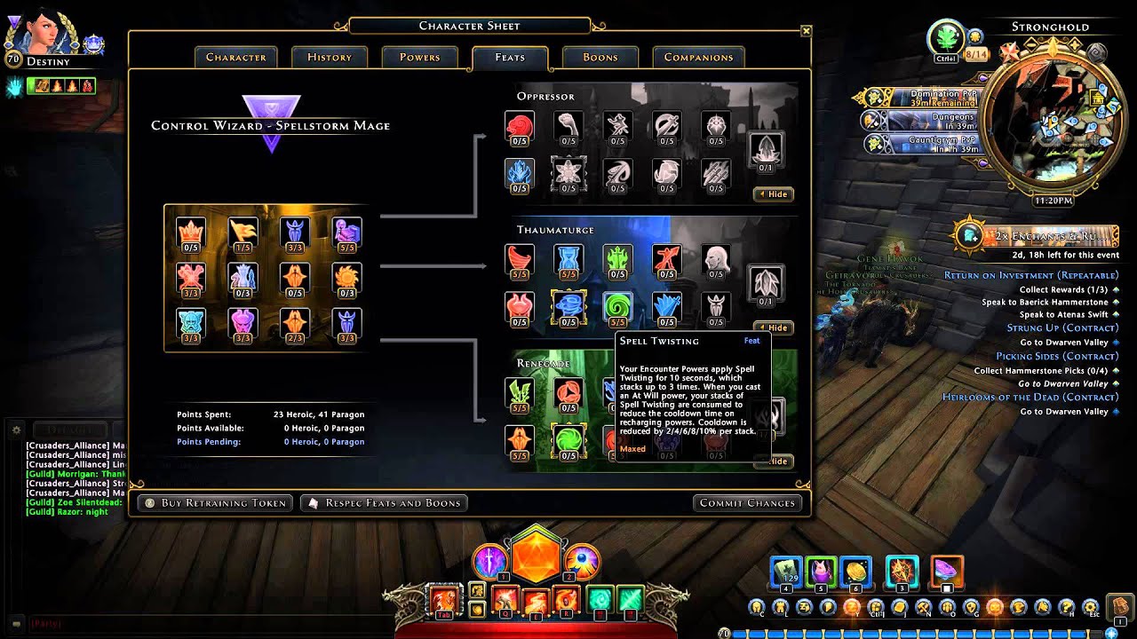 my cw feats,boons ect neverwinter - YouTube