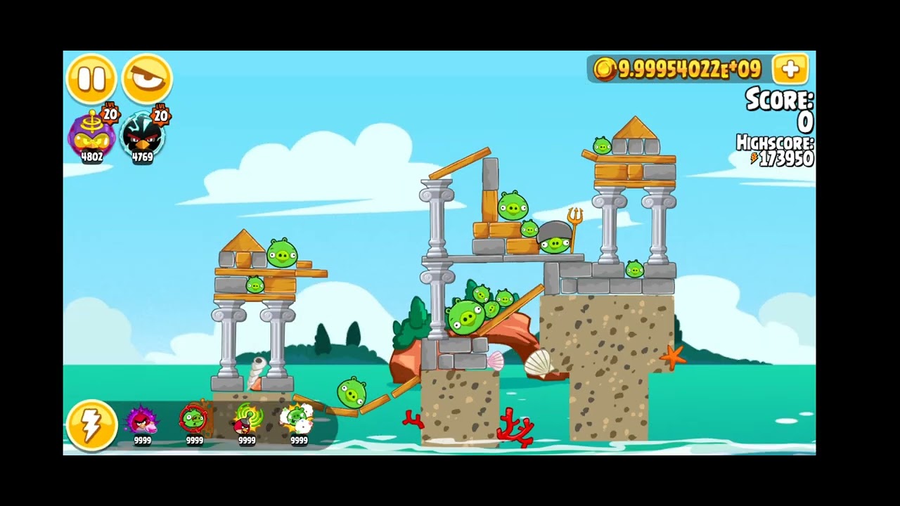 Angry Birds Seasons - PIGLANTIS All Levels Walkthrough - YouTube