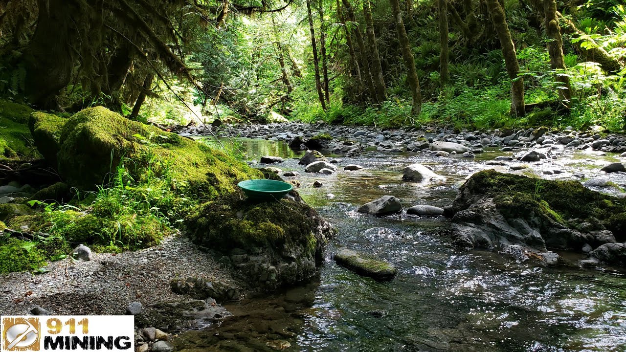 Panning Bedrock, Moss & Gravels For Gold Nuggets! - YouTube