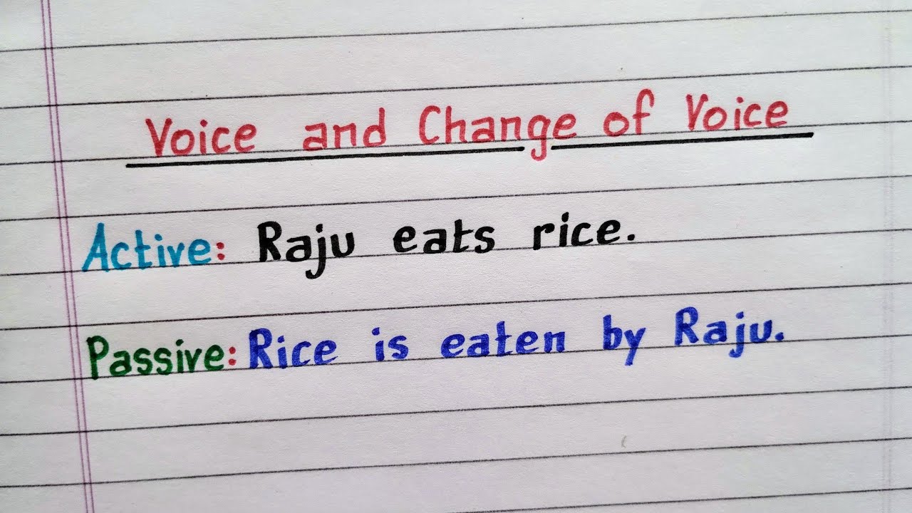 Change of Voice | Active and Passive | Calligraphy Handwriting ...