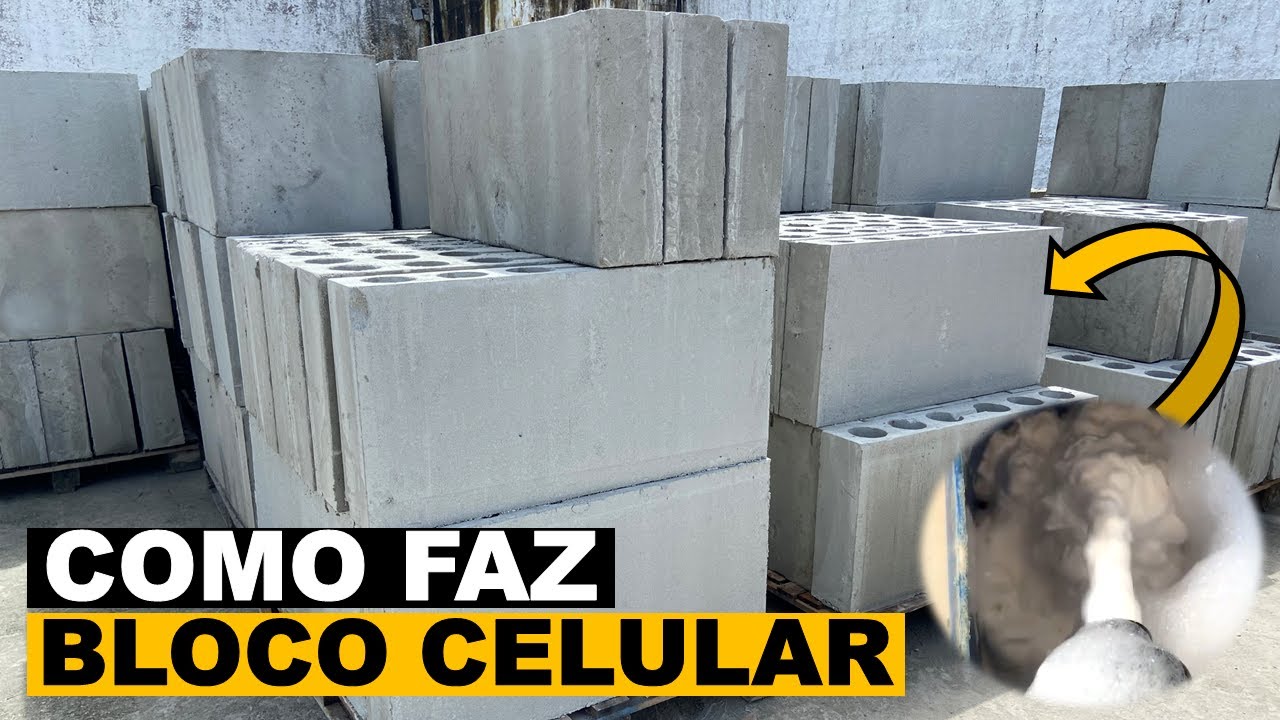 Como se faz o bloco de concreto celular? - YouTube