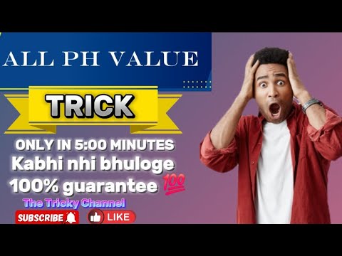 All important PH VALUE With TRICK In one video #class10science - YouTube