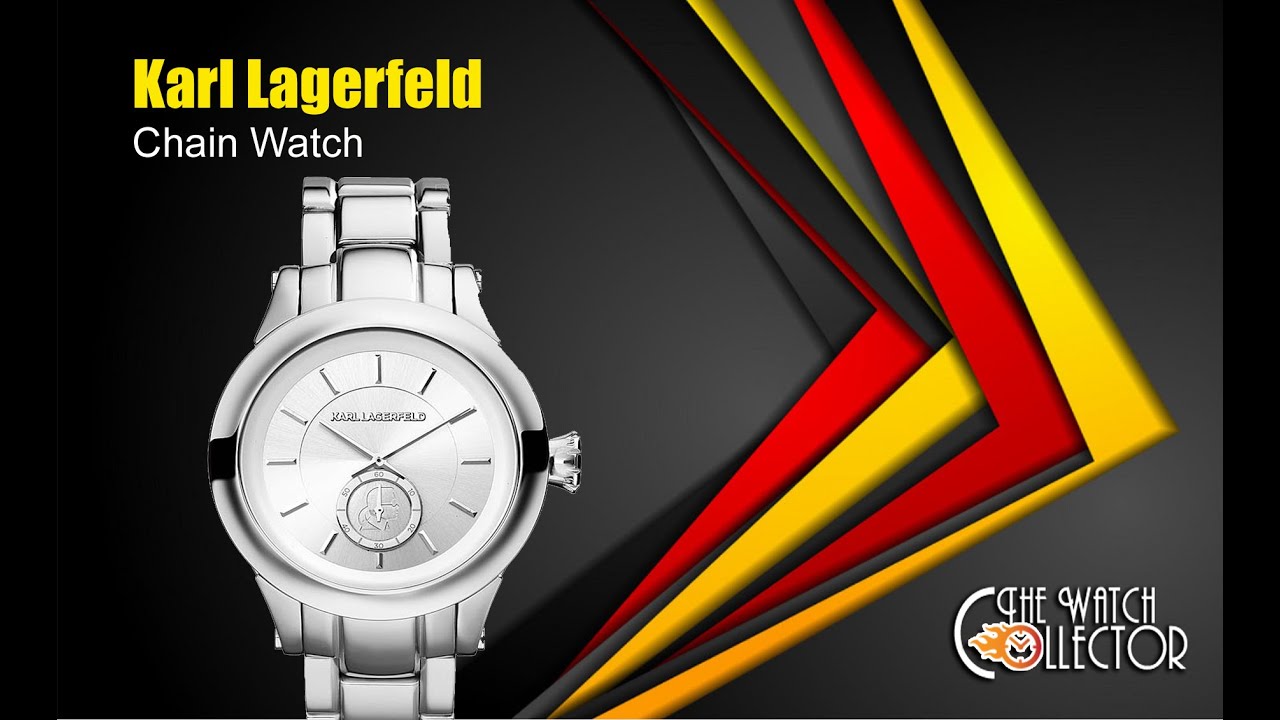Karl Lagerfeld Chain Watch Silver KL1204 | The Watch Collector - YouTube