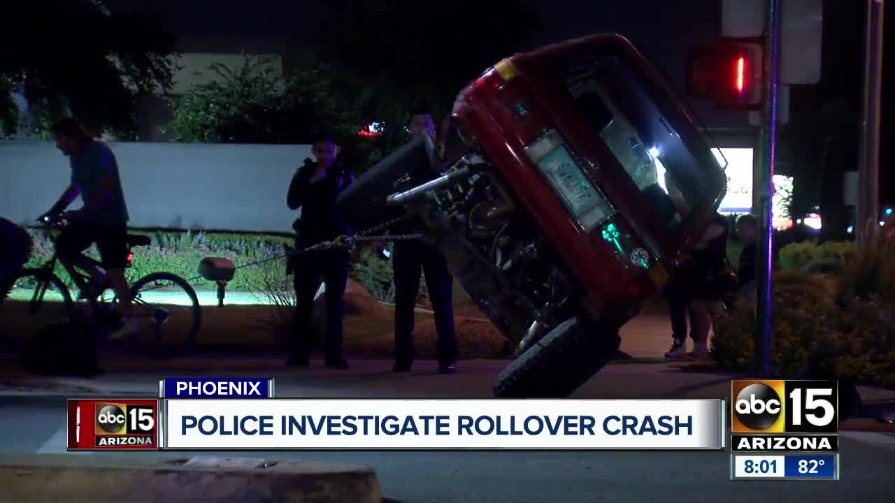 Police investigating rollover crash in Phoenix - YouTube