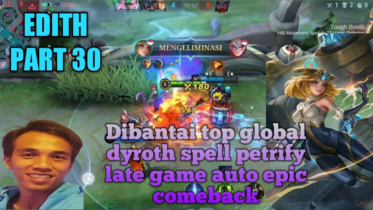 Edith vs TOP GLOBAL Dyroth spell petrify ! who will win ? Tutorial ...