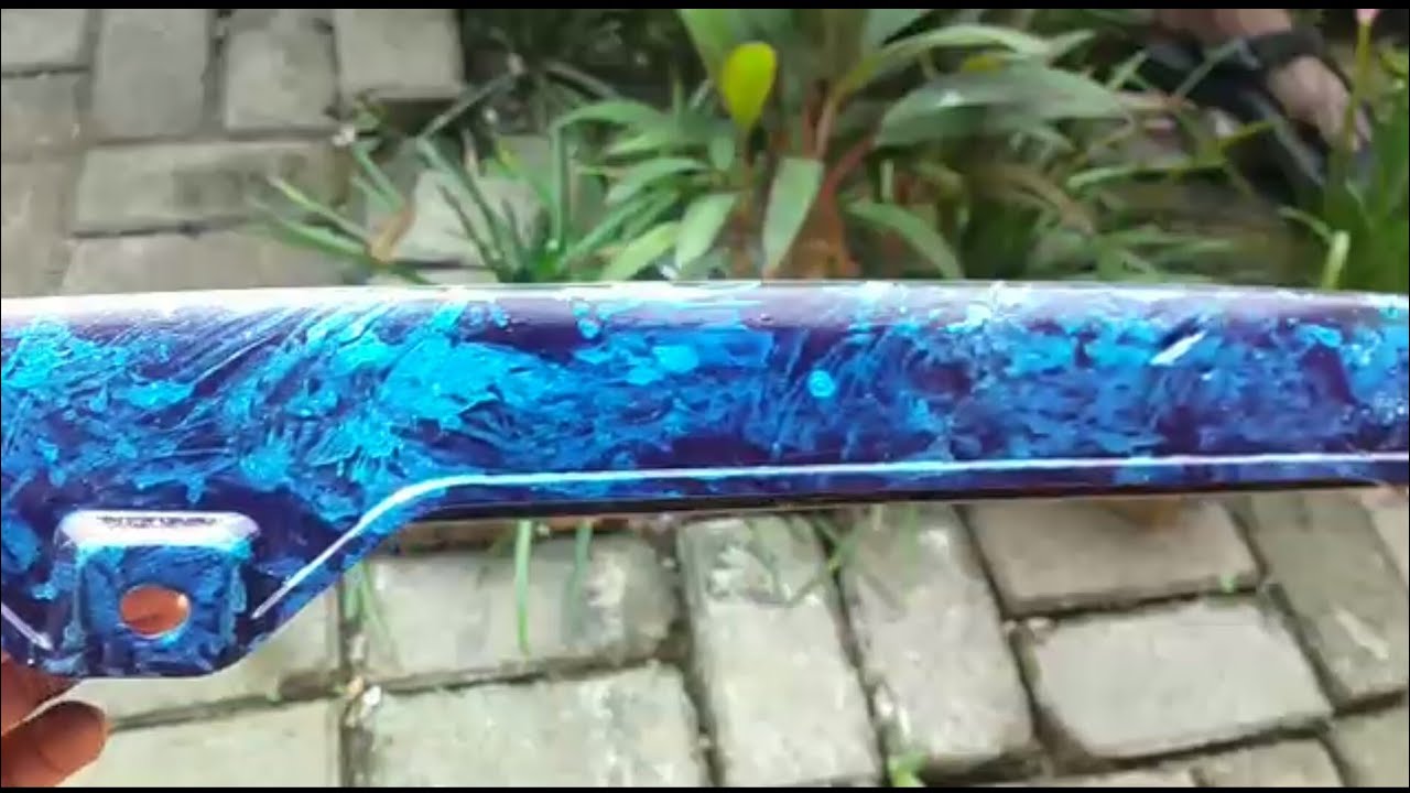 AMAZING BLUE FIRE COLOUR (REPAINT YOUR BIKE WITH SAMURAI PAINT) - YouTube