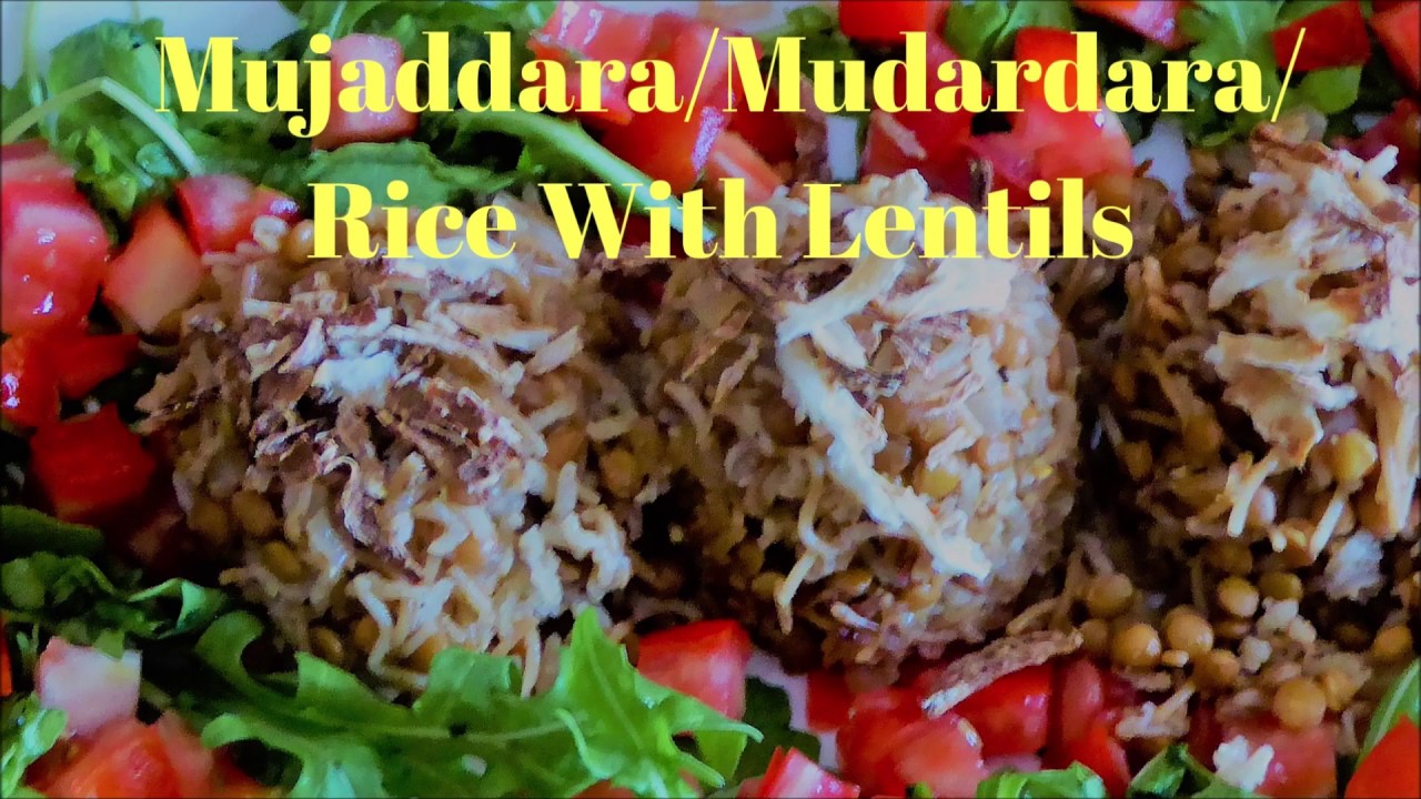 Mujaddara/Mdardara/Rice With Lentils (SOS Free) - YouTube