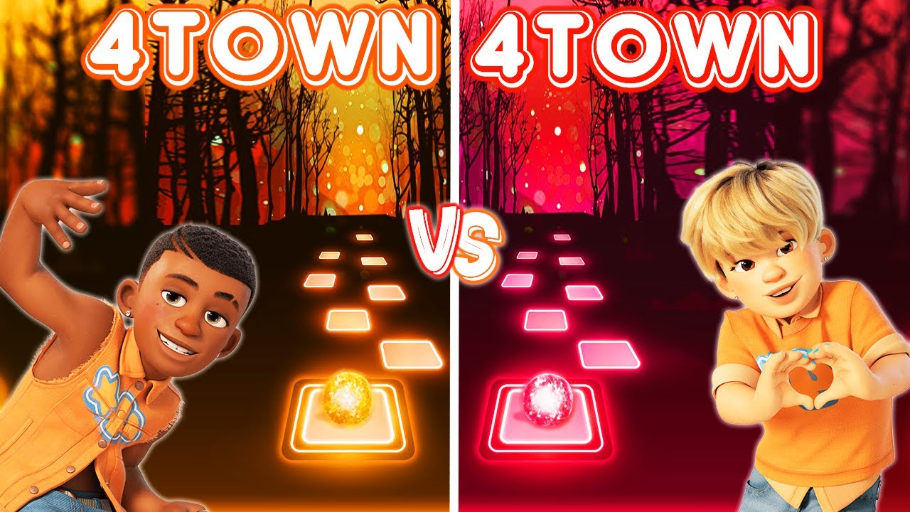 Turning Red 4 Town VS 4 Town || Nobody Like U Español - Tiles Hop EDM ...
