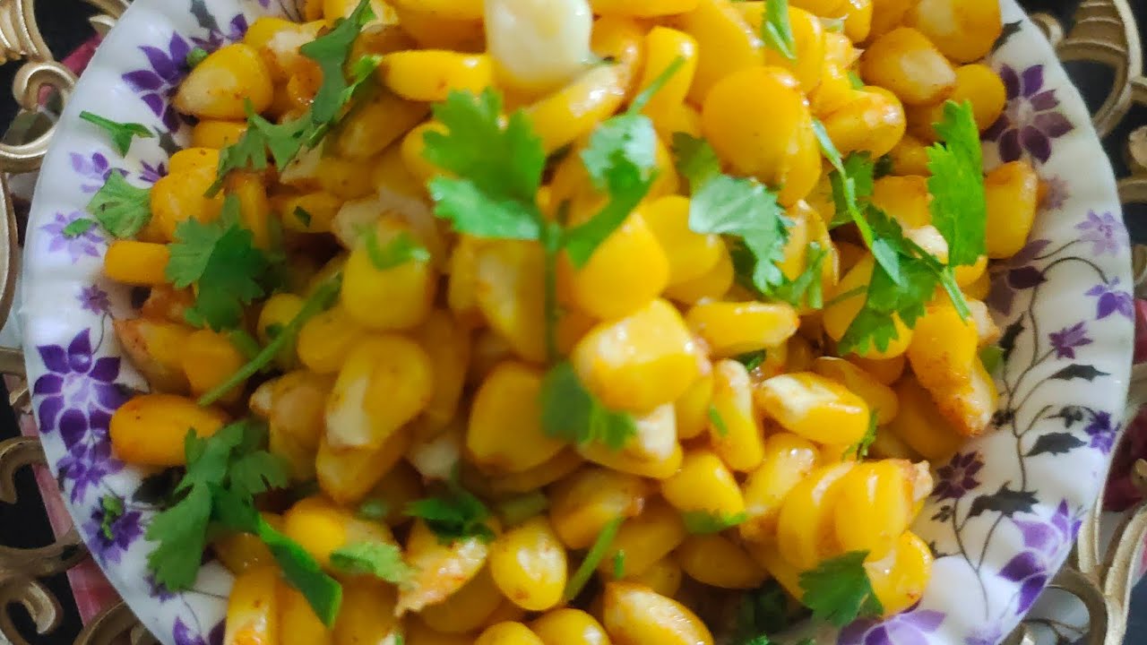evening snacks garlic sweet corn chat recipe ( how to make garlic sweet ...