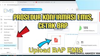 Prosedur Konfirmasi EMIS Cetak dan Upload BAP EMIS Gena... | Doovi