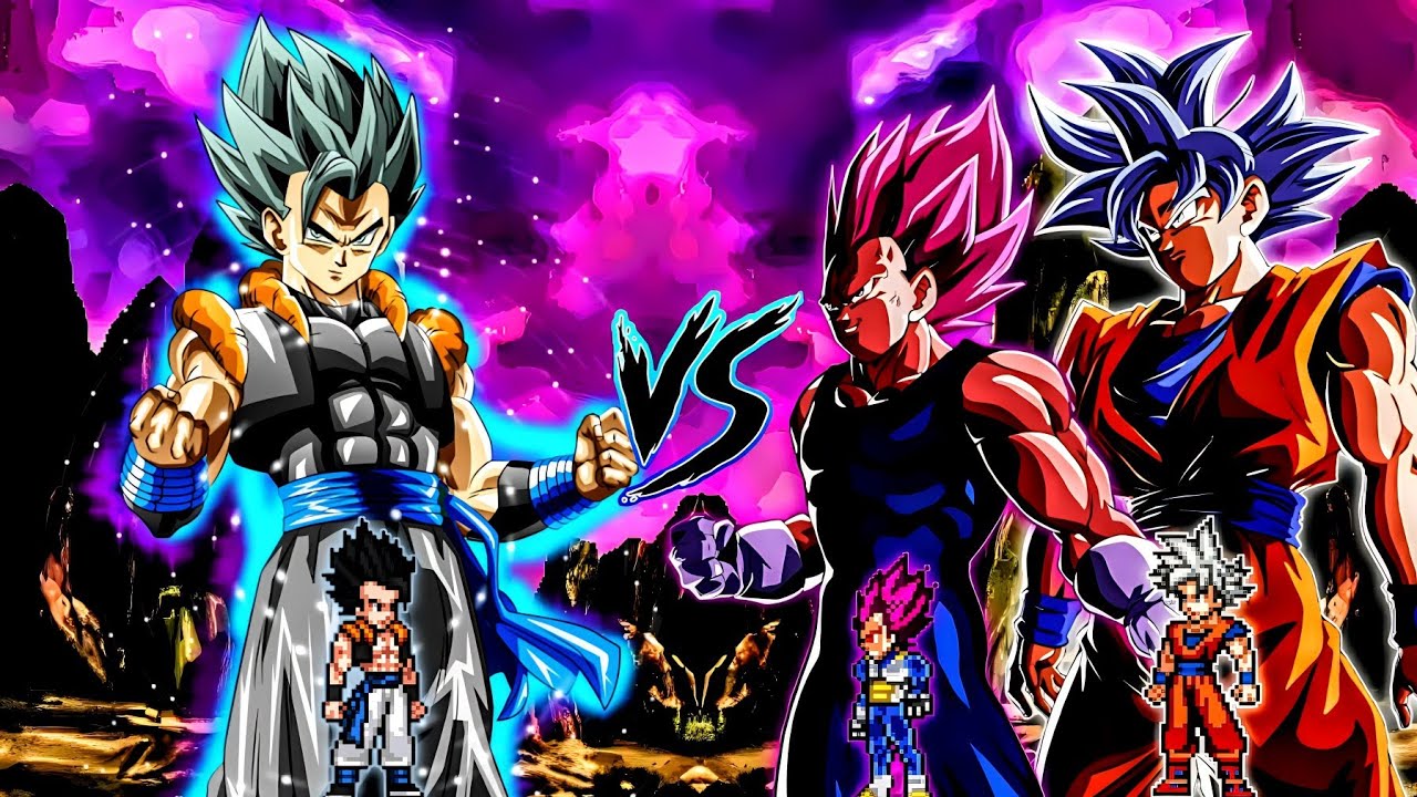 Gogeta Tp V3 Op All Form Vs Goku Dbs V3 5 Op And Vegeta Dbs Op In Jump