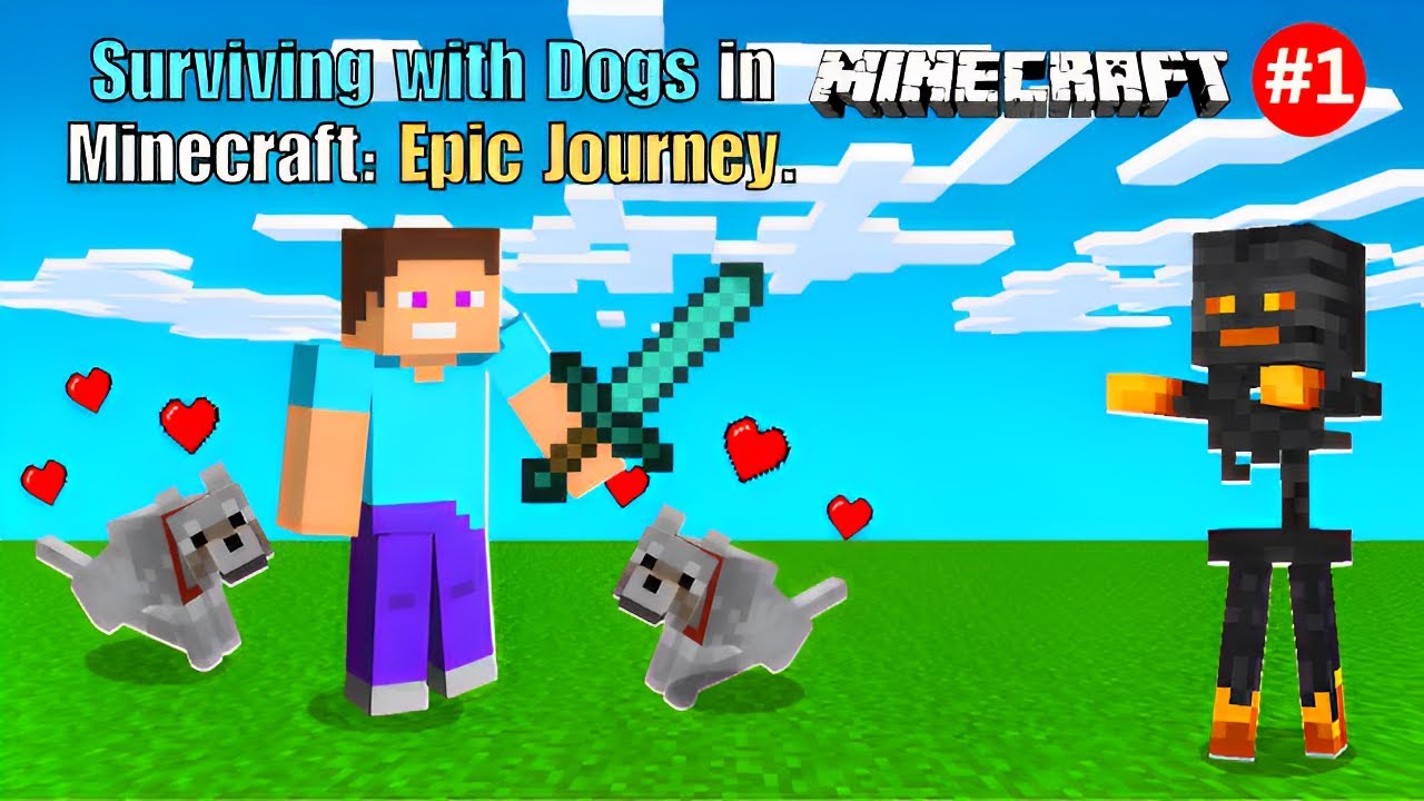 Surviving with Dogs in Minecraft: Epic Journey | Minecraft Survival ...