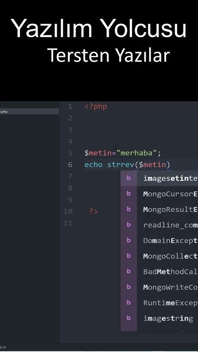 Php Dersleri 11 Metni Tersten Yazma - YouTube