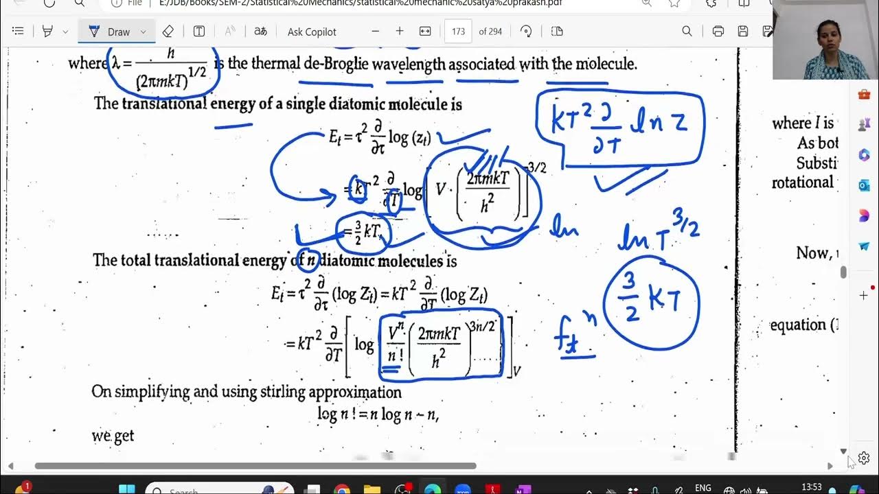 L-14 (Translational, Rotational and Vibrational Partition Function ...