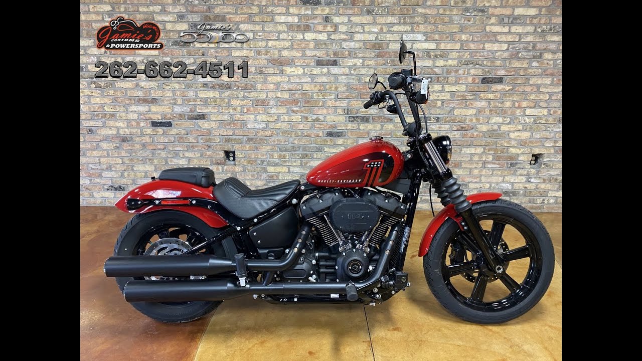 2022 Harley-Davidson FXBBS Street Bob 114 Redline Red - YouTube