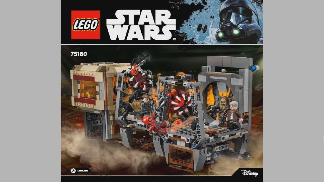 LEGO Star Wars 75180 Rathtar Escape - instruction timelapse - YouTube