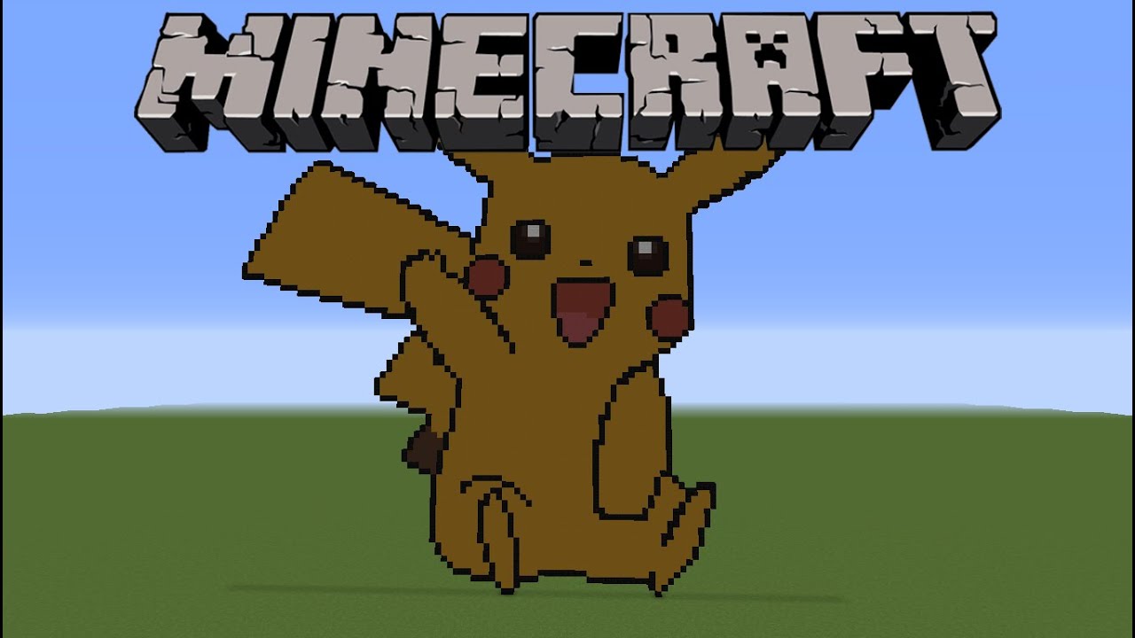 Minecraft - Pikachu Pixel Art Showcase - YouTube