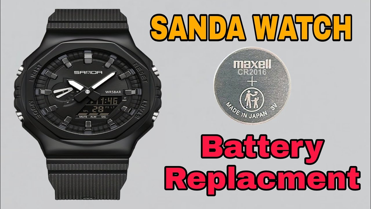 Sanda watch battery replacement || chang the battery of sanda watch ...