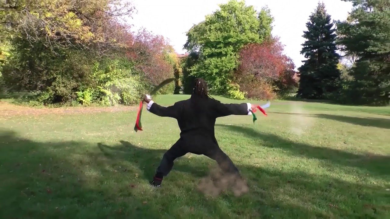 Kung Fu Double broad Sword form - YouTube