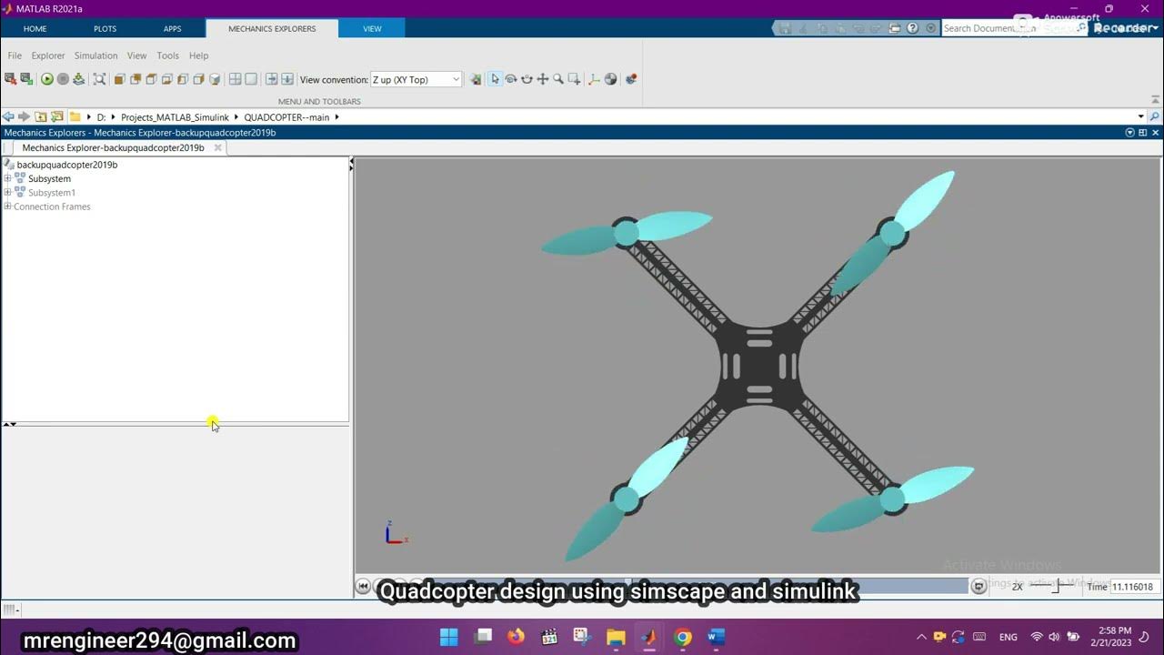 Quadcopter Modelling in Simscape - YouTube
