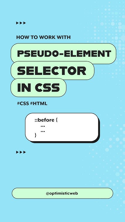 Elevate Your Web Design Game with CSS Pseudo-Elements | #css - YouTube