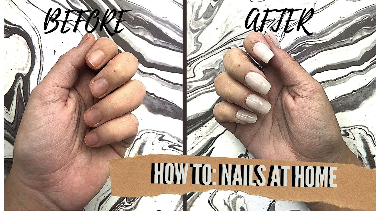 HOW TO: CHEAP AND EASY FAKE NAILS AT HOME - YouTube