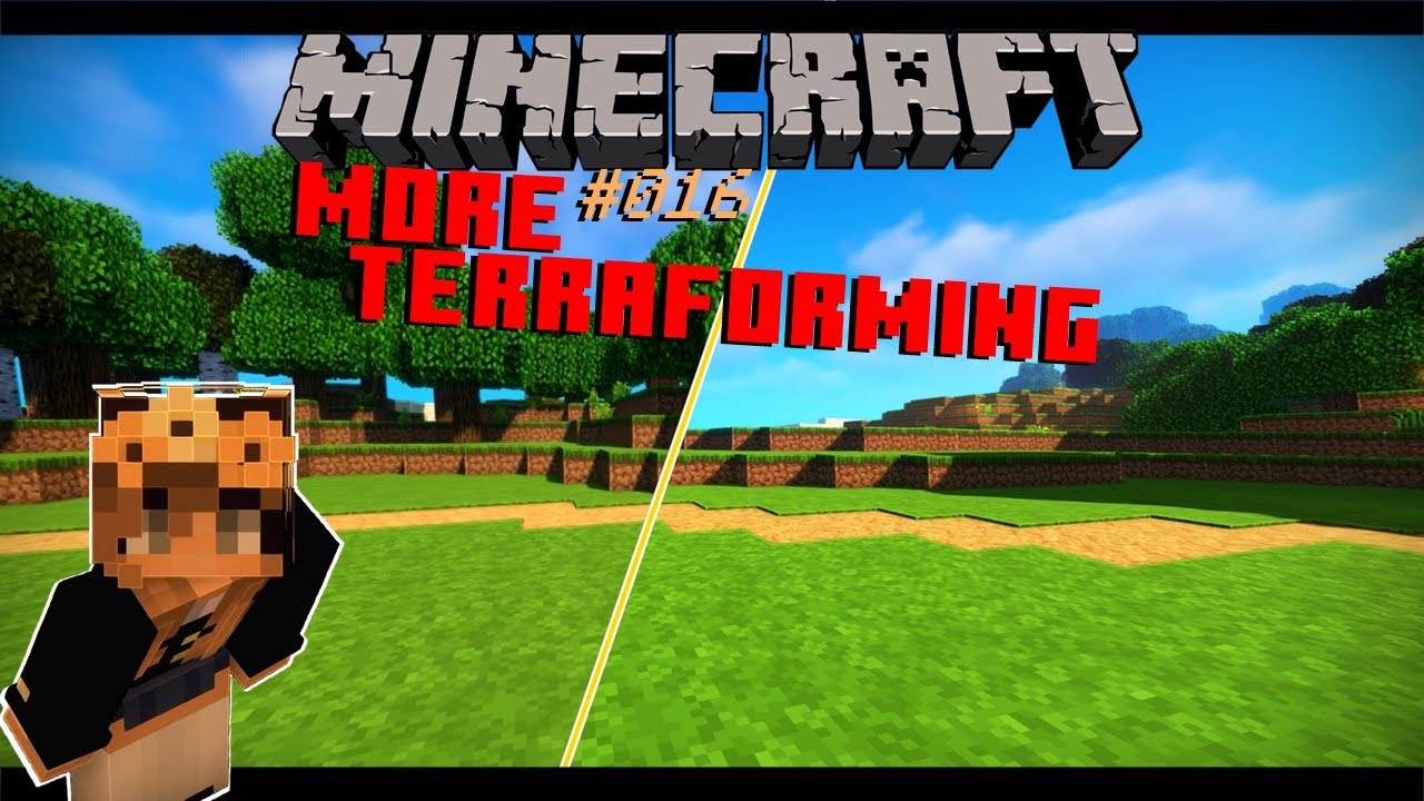 MINECRAFT #016 | Terraforming the new FARM FIELD - YouTube