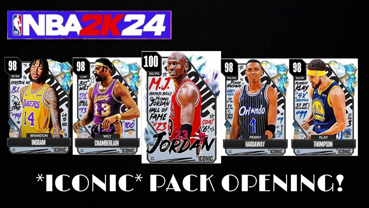 100 OVERALL MICHAEL JORDAN *ICONIC* PACK OPENING! ( NBA 2K24 MYTEAM ...