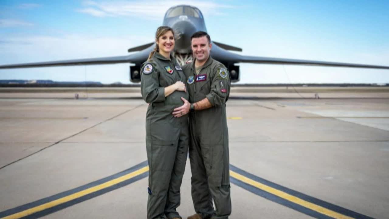 Pregnant Air Force Pilot Takes To The Skies In Supersonic Bomber - YouTube