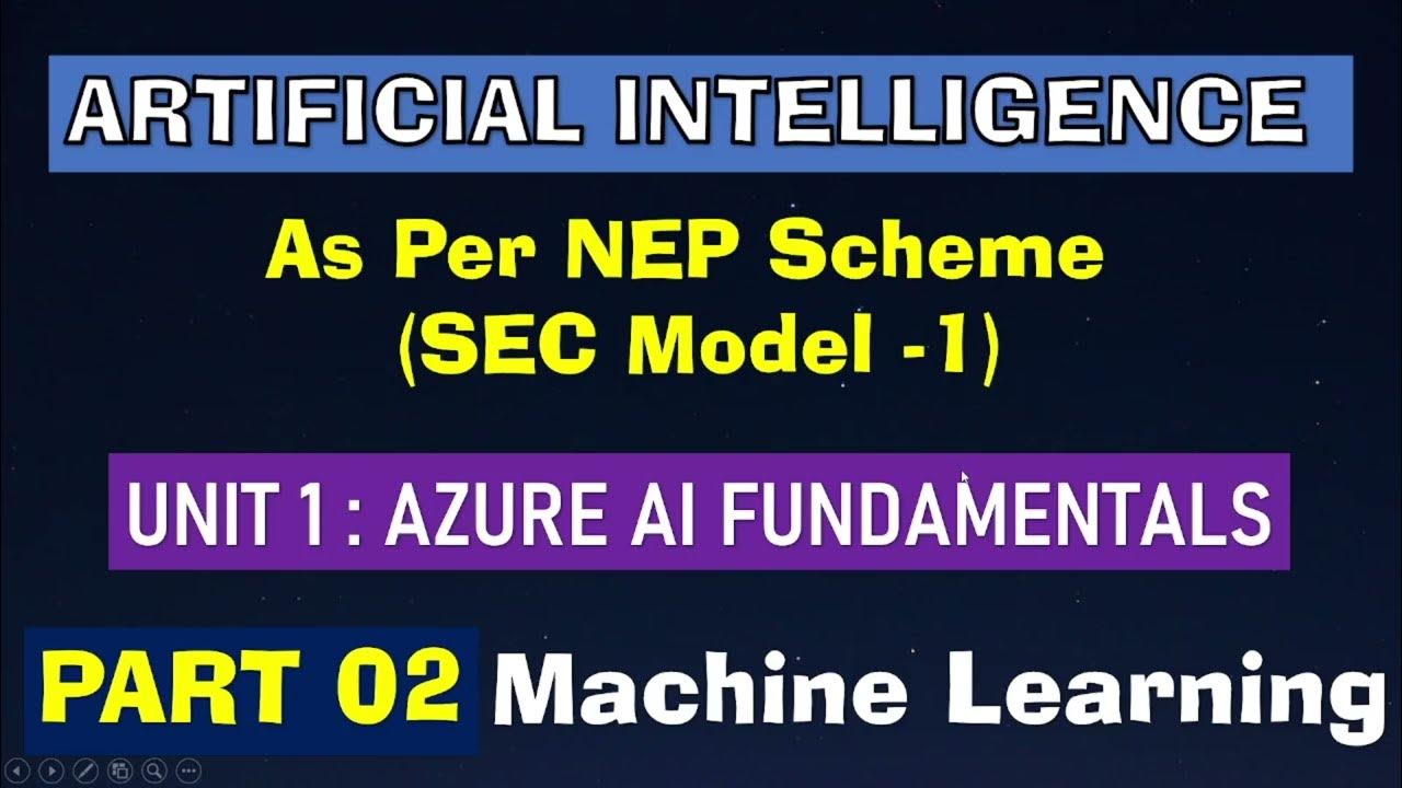 Machine Learning | Part 2 | Artificial Intelligence | SEC Model 1 | B.Com NEP Scheme - YouTube