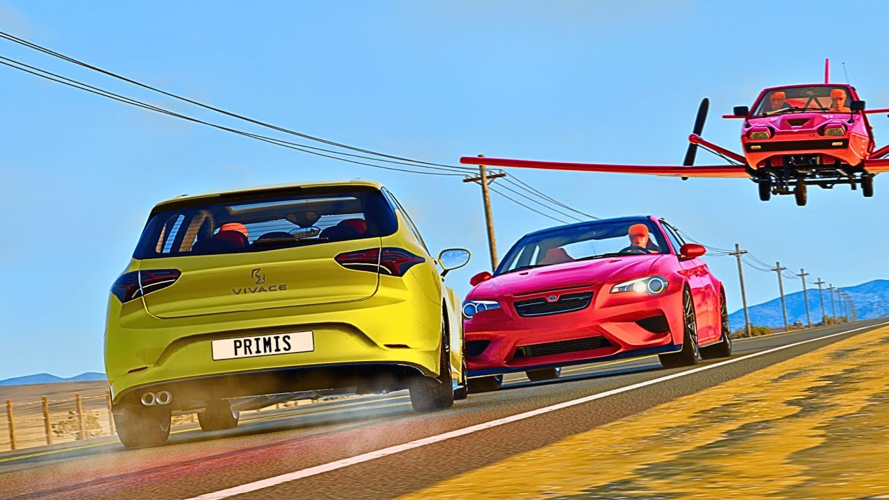 BeamNG Drive - Amazing Car Crash #4 - YouTube