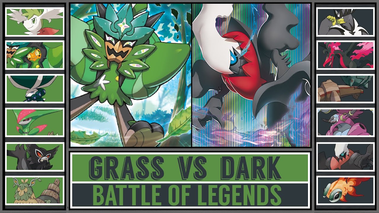 Legendary Pokémon Battle: GRASS vs DARK - YouTube