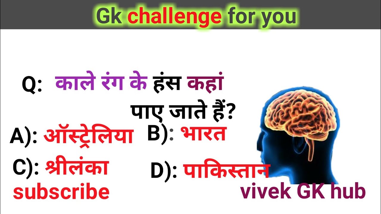 काले रंग के हंस कहां पाए जाते हैं। general knowledge questions answers ...