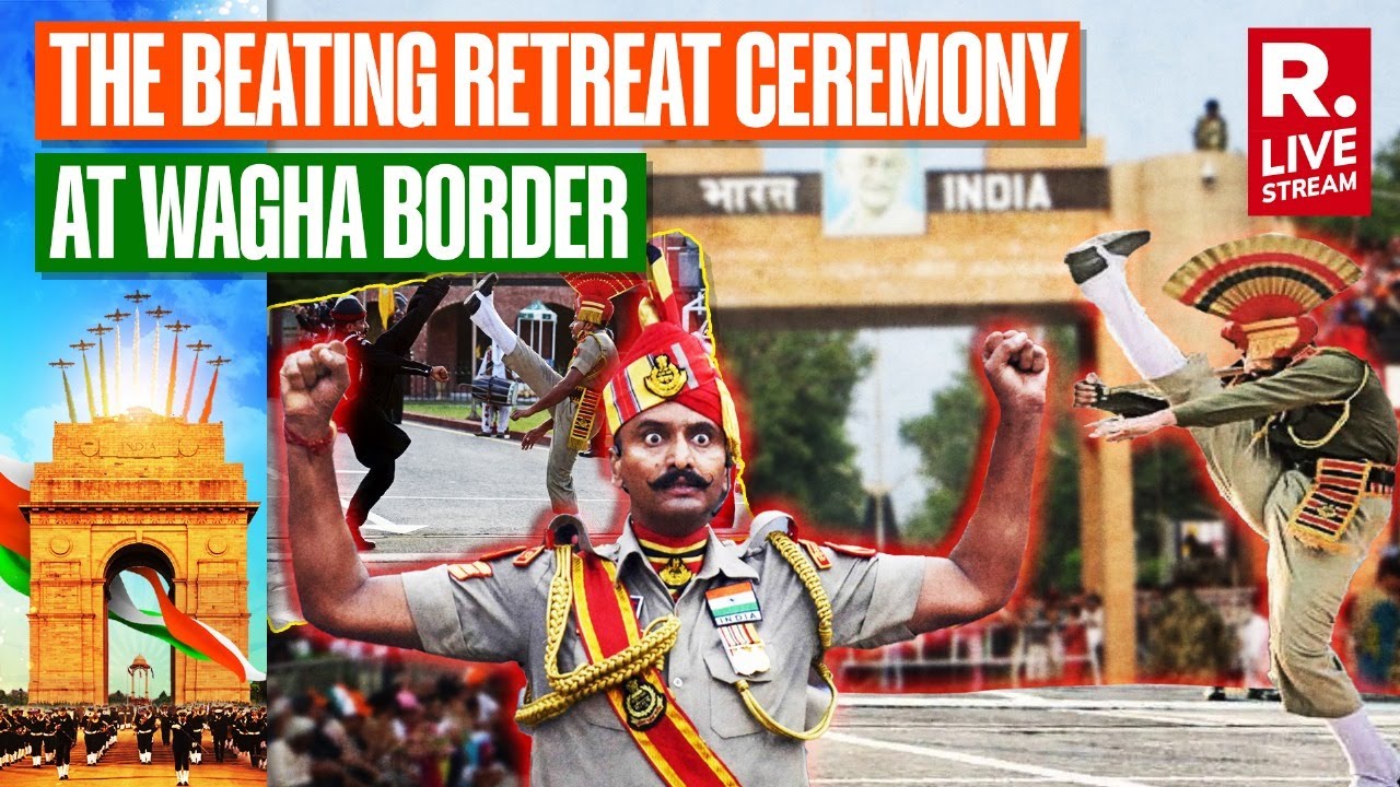 Beating Retreat Ceremony at Wagah Border | Attari-Wagah Border | 75th ...