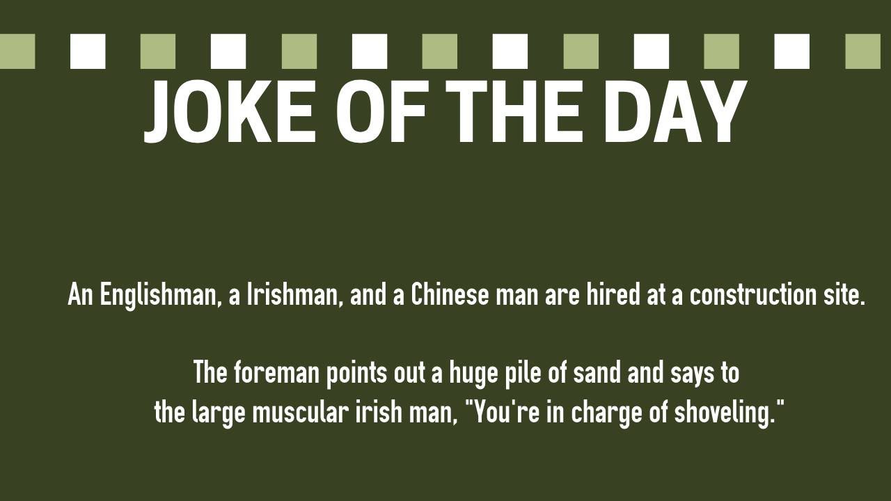 😆 FUNNY JOKE OF THE DAY 😆An Englishman, a Irishman, & a Chinese man are ...
