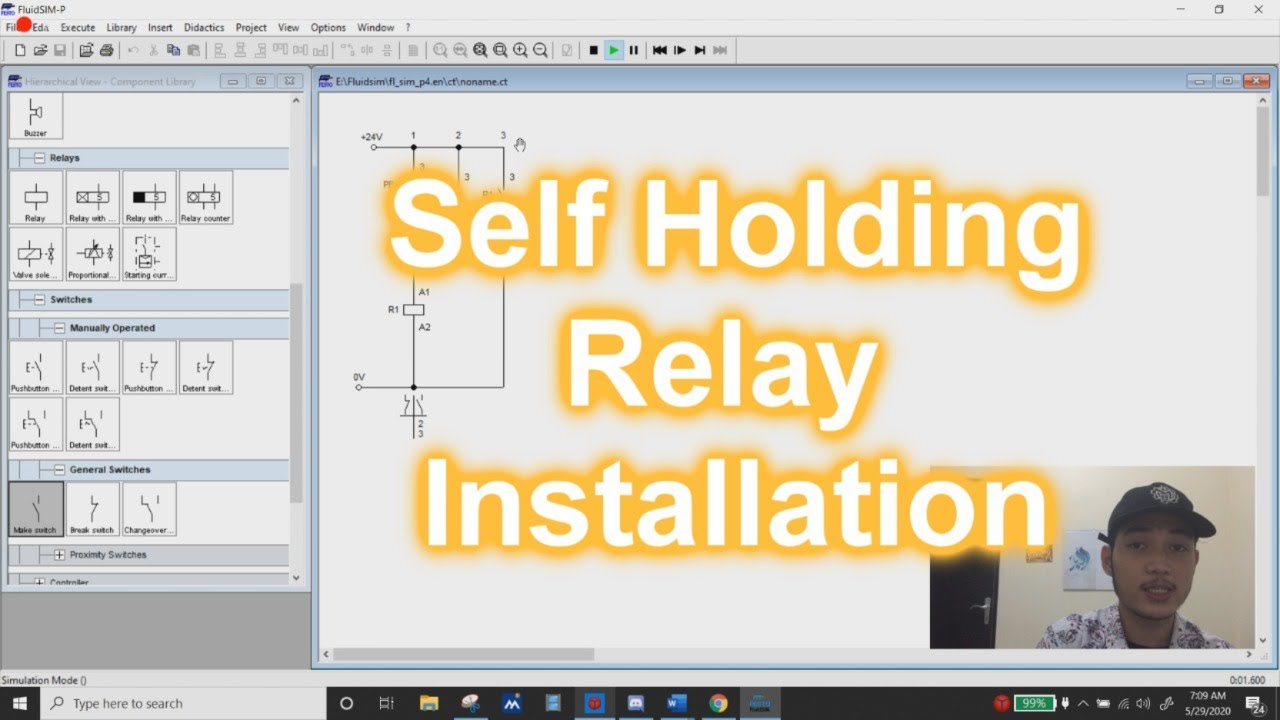 Self Holding Relay Installation (Praktikum 2: Instalasi Industri) - YouTube