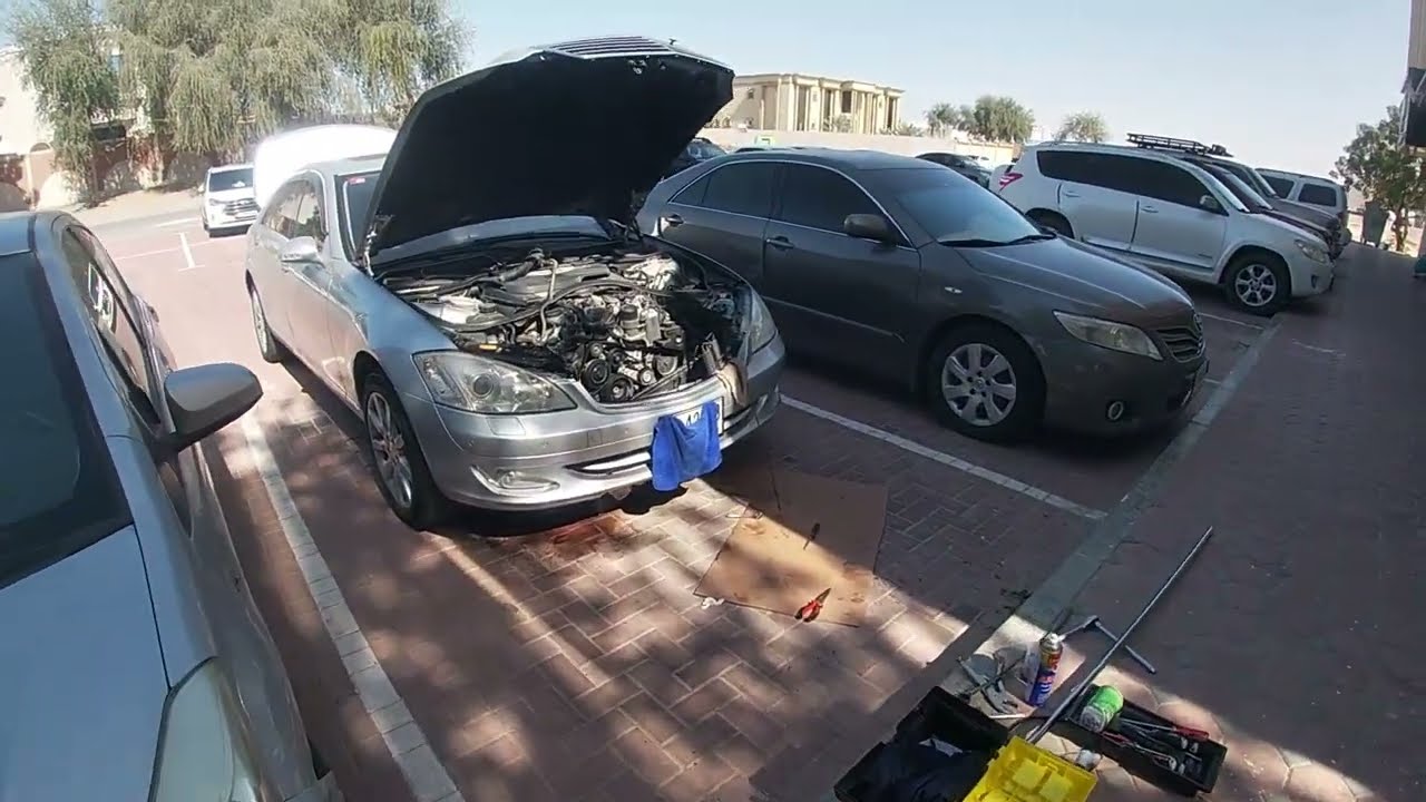 DIY Mercedes S550 w221 Radiator Removal Replacement - YouTube