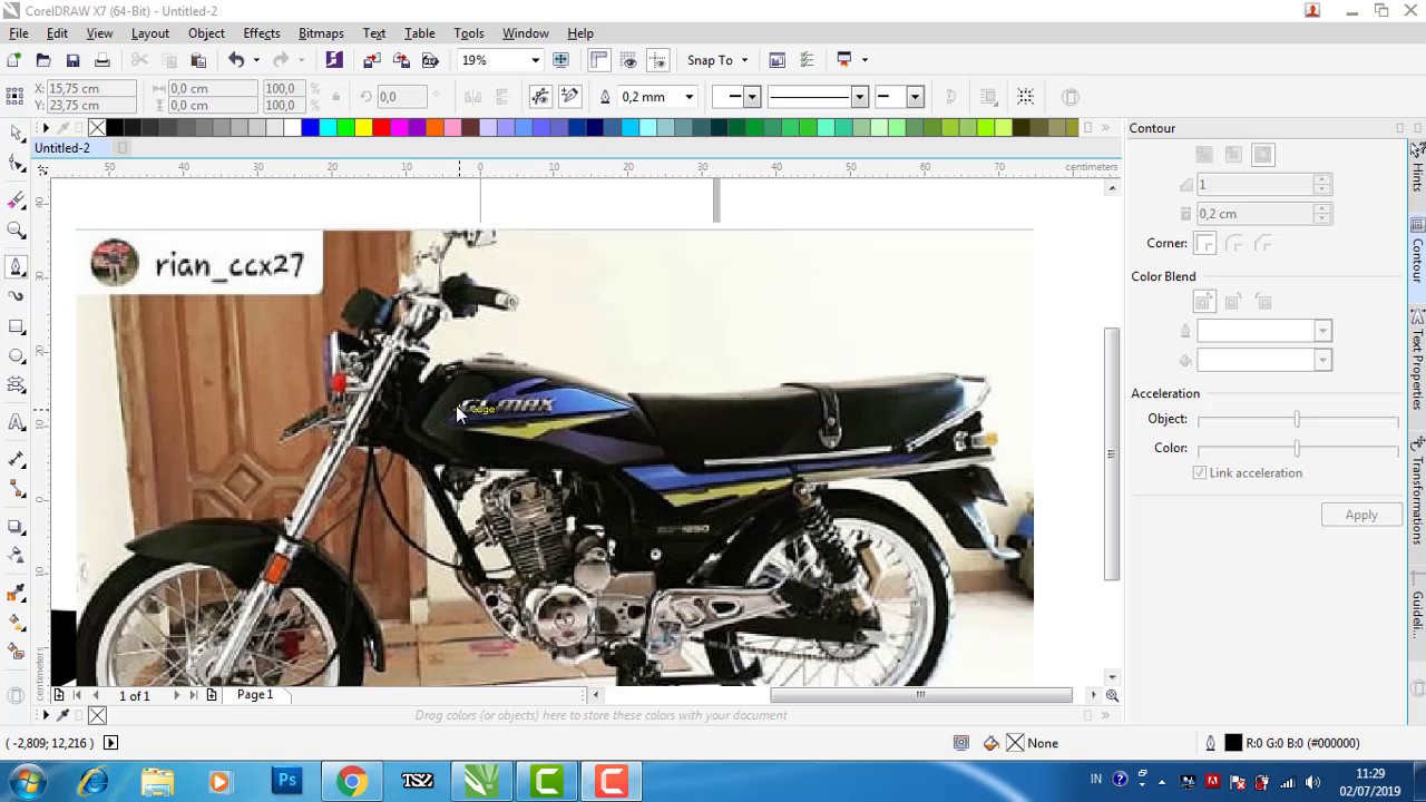 cara membuat design striping/decal gl pro, gl max dan gl gl lainya ...
