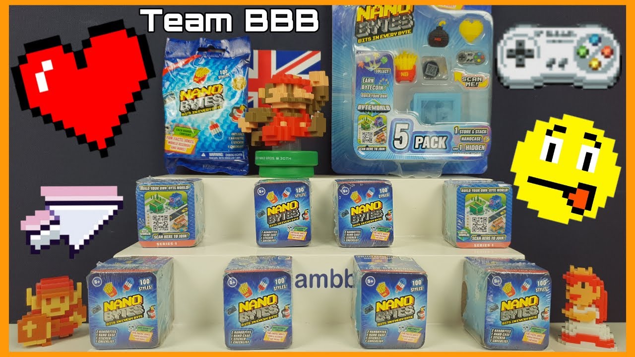 NANO BYTES SERIES 1! Unboxing 8 Bit Gamer Collectibles. Bits in every ...