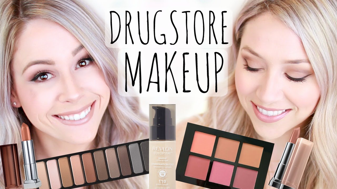 DRUGSTORE Full Face Makeup + First Impressions - YouTube