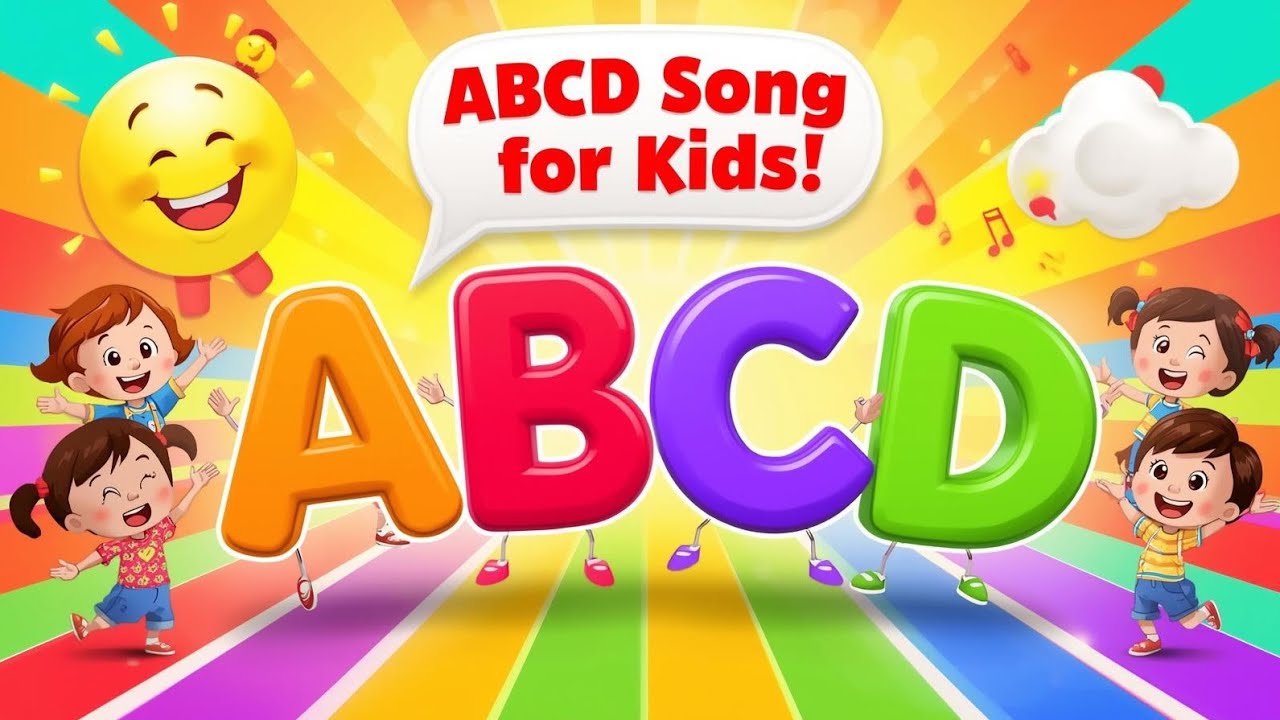 "ABCD Song for Kids | Fun Alphabet Learning with Music | Nursery Rhymes ...
