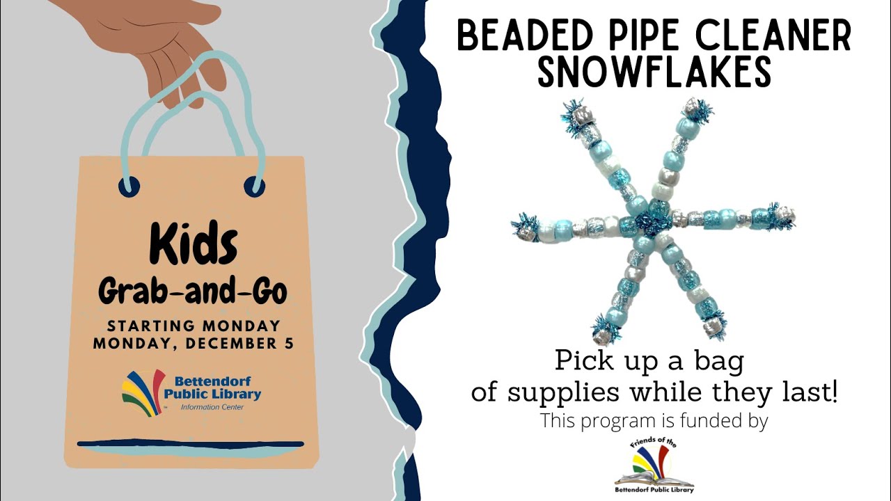 Kids Grab-and-Go (Beaded Pipe Cleaner Snowflakes) - YouTube