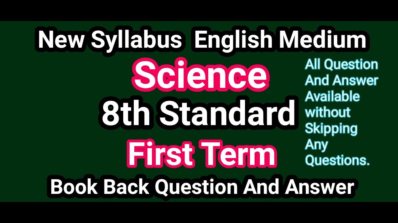 8th std Science | Book back | Question and answer | term-1 - YouTube