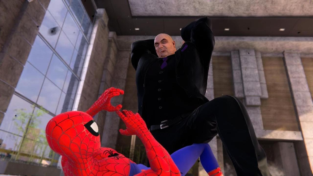 Spider-Man vs Kingpin Spider Verse Suit Marvel's Spider-Man Remastered ...
