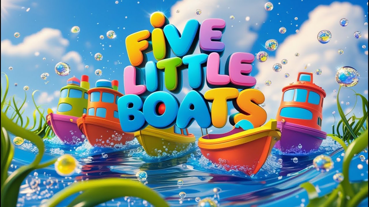 Five Little Boats ⛵🌊 | Counting Song for Kids | Fun Learning on the ...