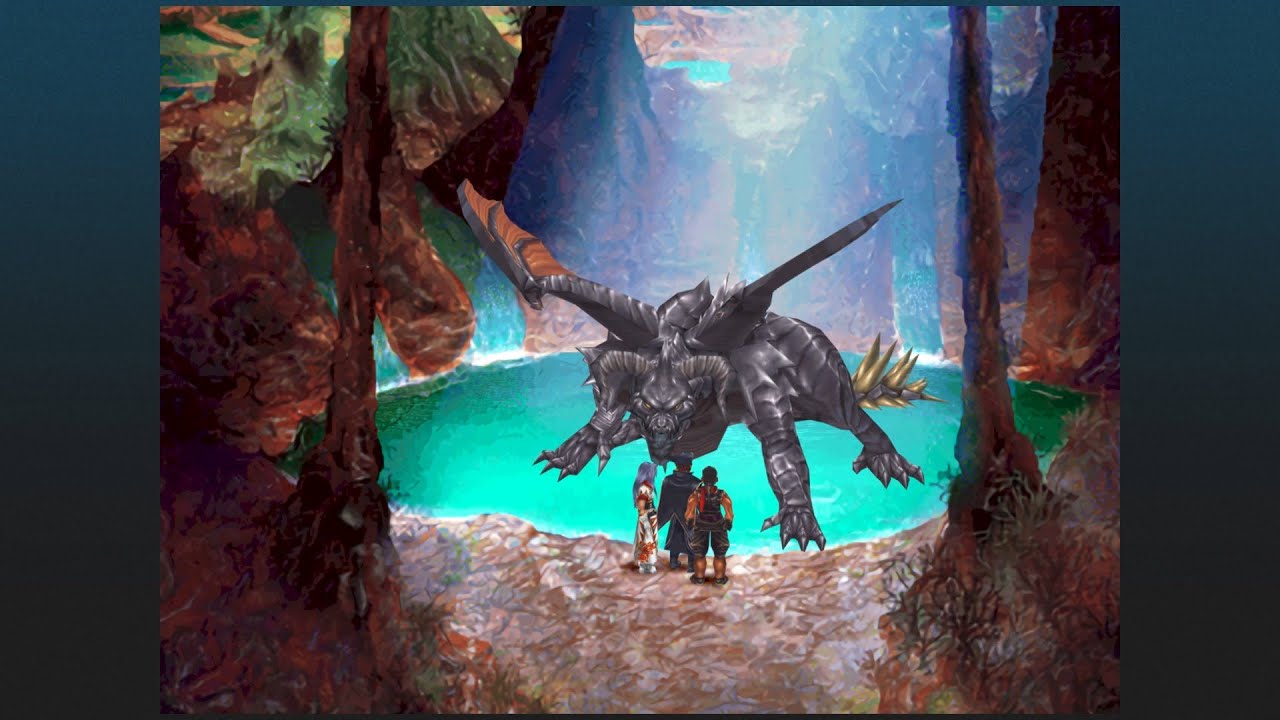 Chrono Cross Remaster- Boss Fight Black Dragon - YouTube