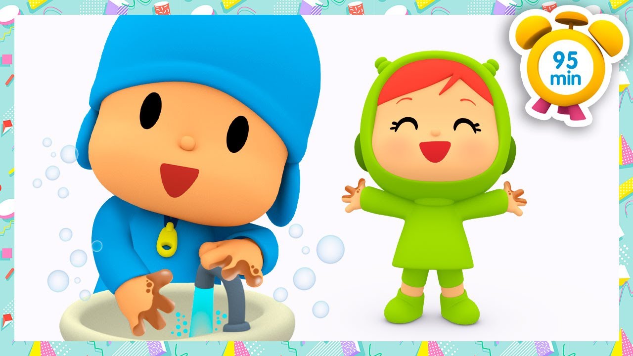 👋 POCOYO ENGLISH - How To Wash Your Hands (Soap and Water) [95 min ...